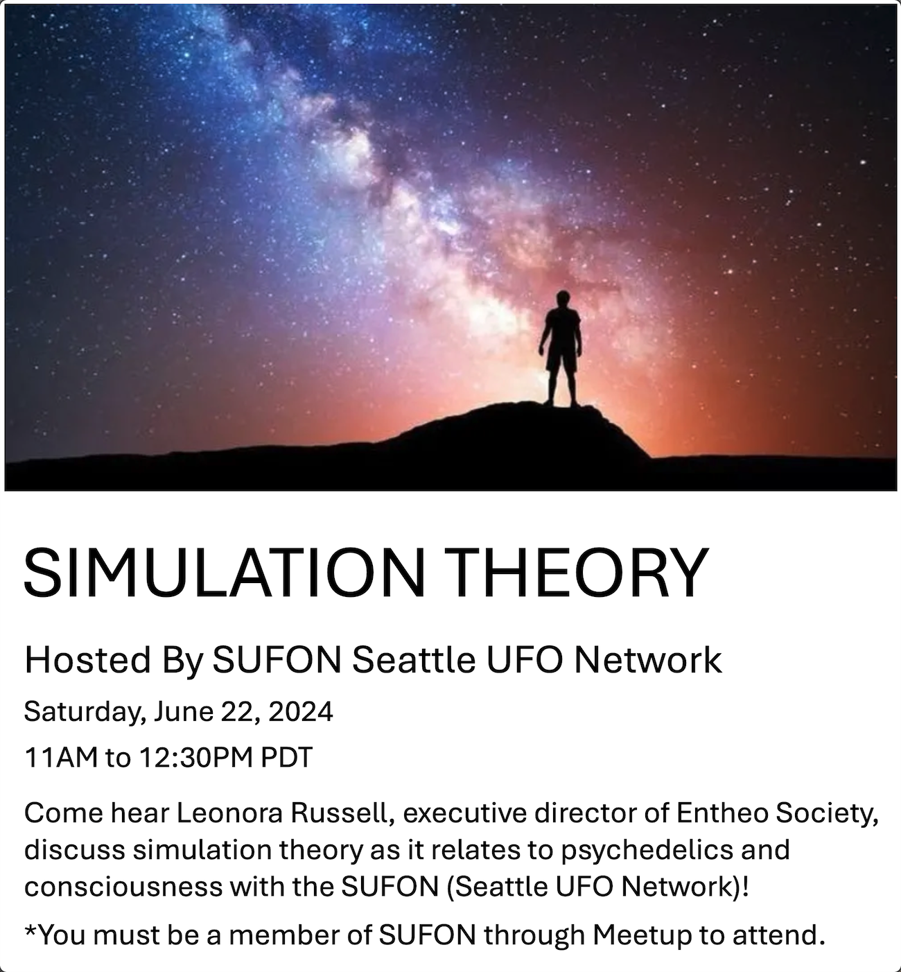Simulation Theory with SUFON (Seattle Area UFO Network) - Entheo ...